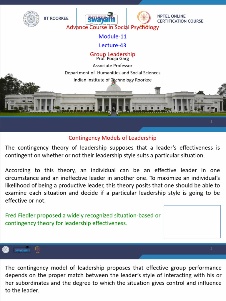 Module 11 GROUP LEADERSHIP Part 2 | PDF | Leadership | Organizational ...