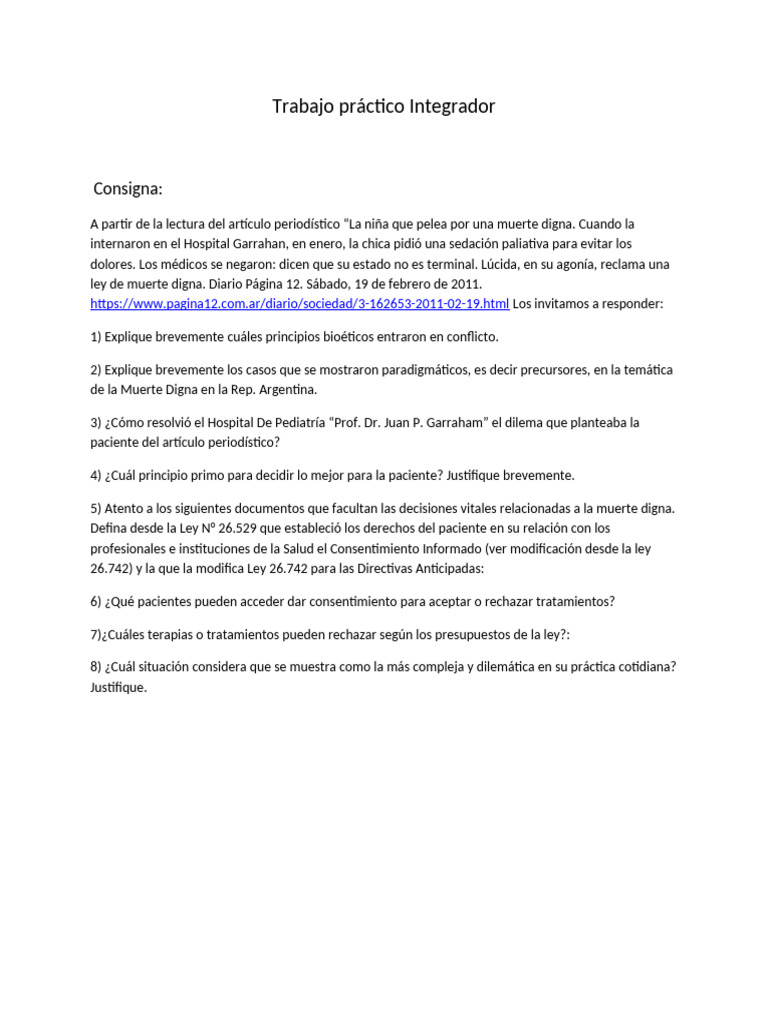 Trabajo Practico Integrador | PDF