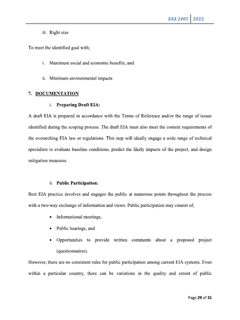 Continuation Esia Steps 7-9 | PDF