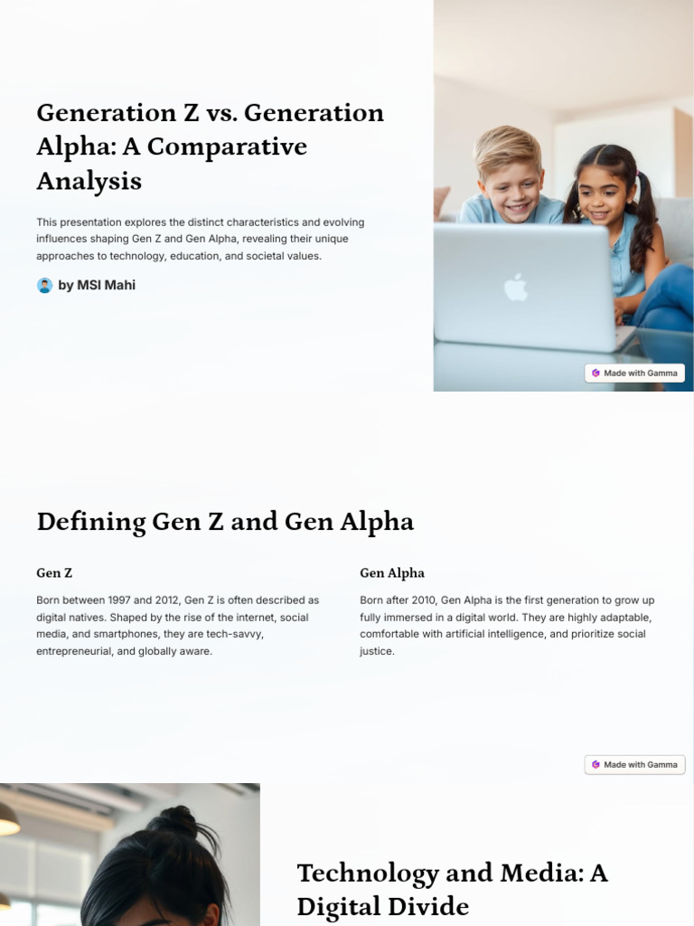 Generation Z Vs Generation Alpha A Comparative Analysis | PDF | Learning | Sustainability