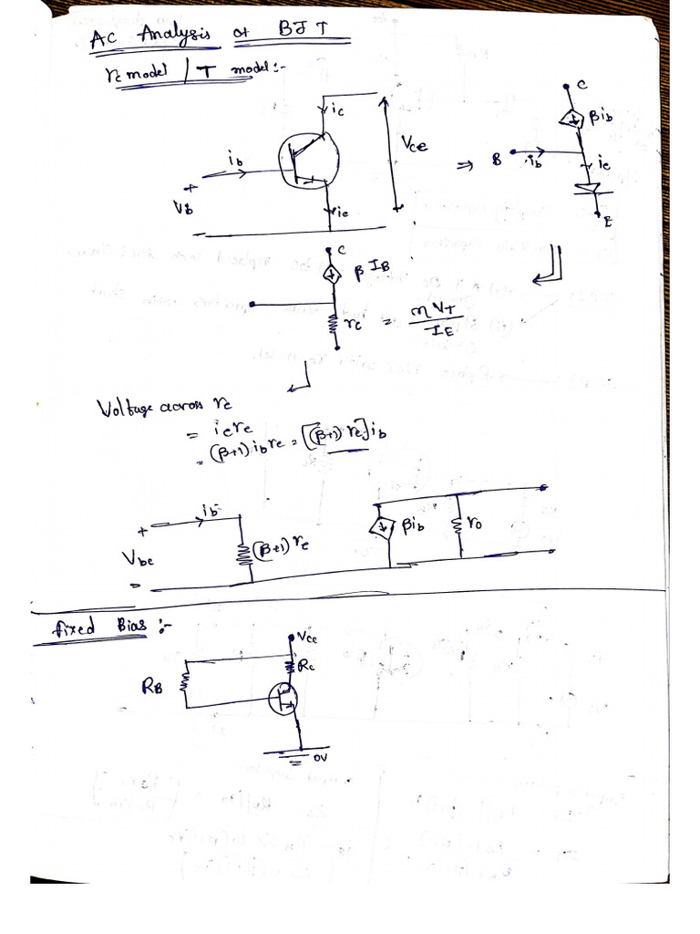 EC Notes - Small Signal Analysis | PDF