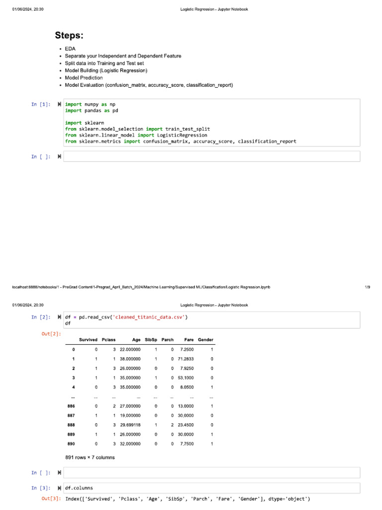 Logistic Regression Practical | PDF