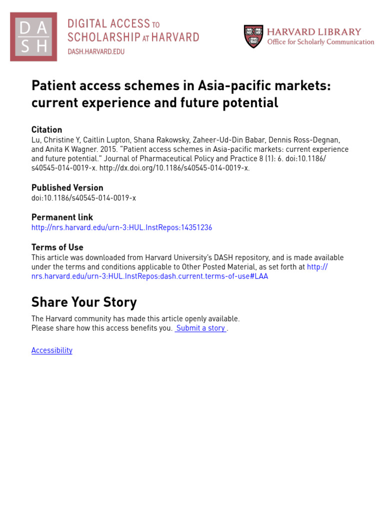 Patient+Access+Schemes+in+Asia Pacific+Markets | PDF | Health System | Rheumatoid Arthritis
