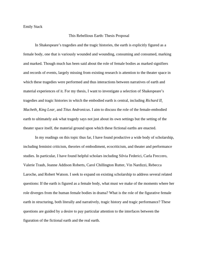 Final Thesis Proposal | PDF