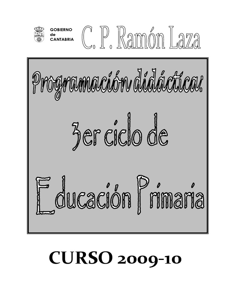Programación Didáctica 09-10 Del 3.er Ciclo de Primaria | PDF ...