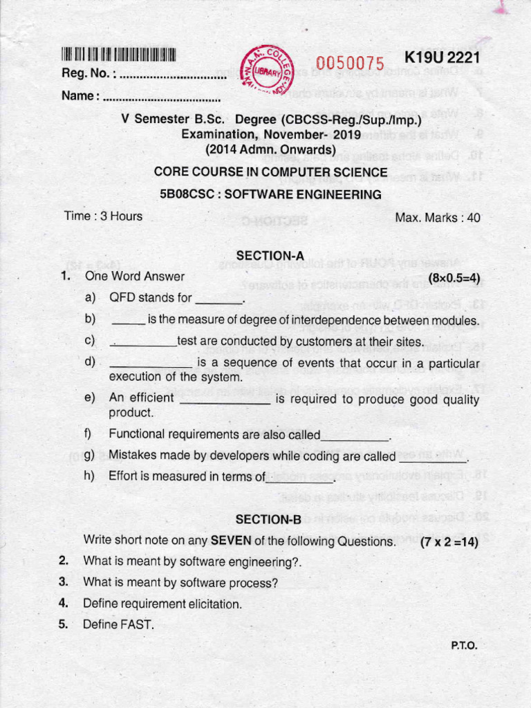 5B08 CSC Software Engineering | PDF | Software Testing | Software ...