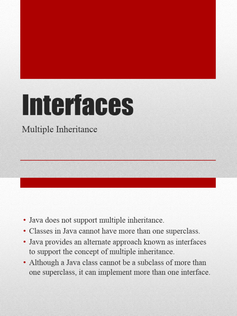 4interfaces Pdf Inheritance Object Oriented Programming Class Computer Programming