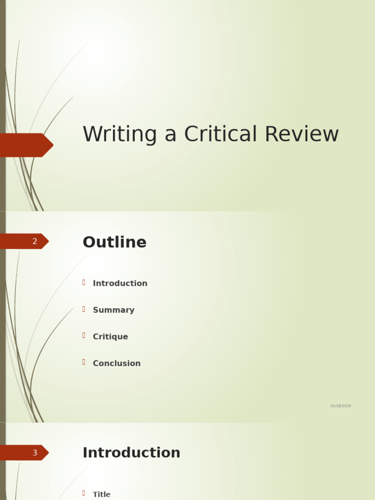 Writing A Critical Review | PDF