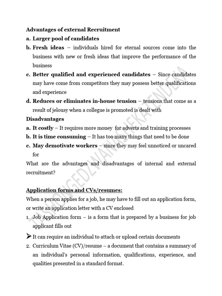 Advantages of External Recruitment | PDF | Employment | Layoff