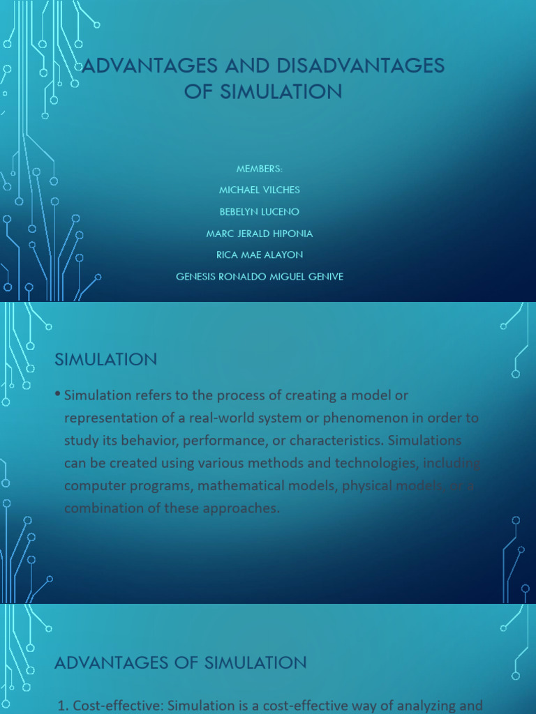 Advantages and Disadvantages of Simulation | PDF | Simulation | Experiment