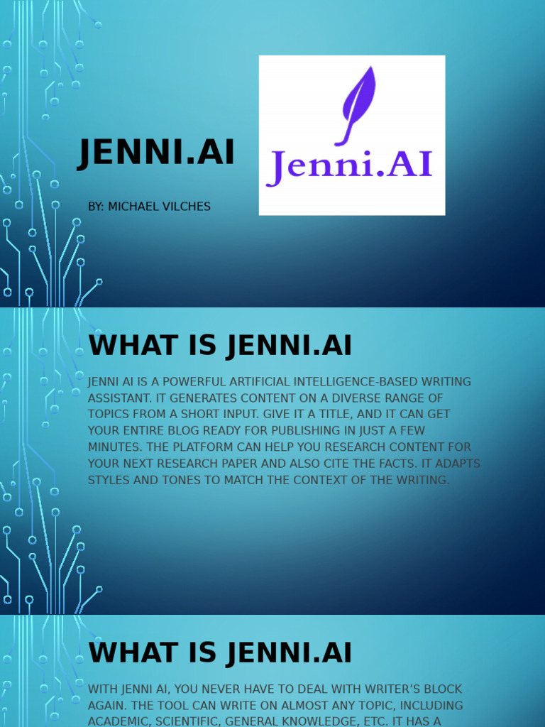 Jenni ai | PDF | Artificial Intelligence | Intelligence (AI) & Semantics