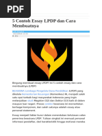 Contoh Esai Beasiswa LPDP Terbaik | PDF
