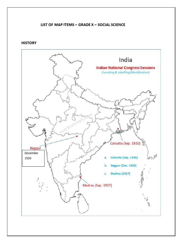List of Map Items | PDF