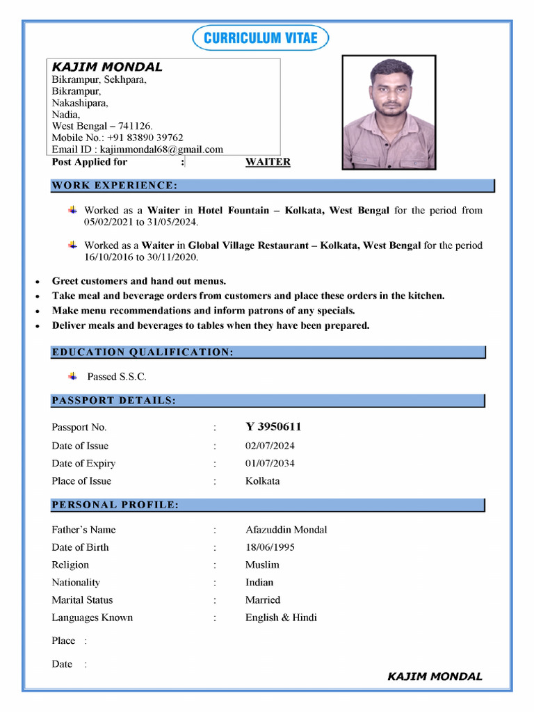 Kajim - Waiter | PDF