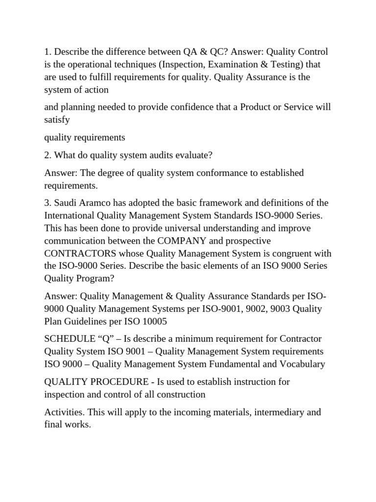 Aramco review | PDF | Iso 9000 | Quality Management System