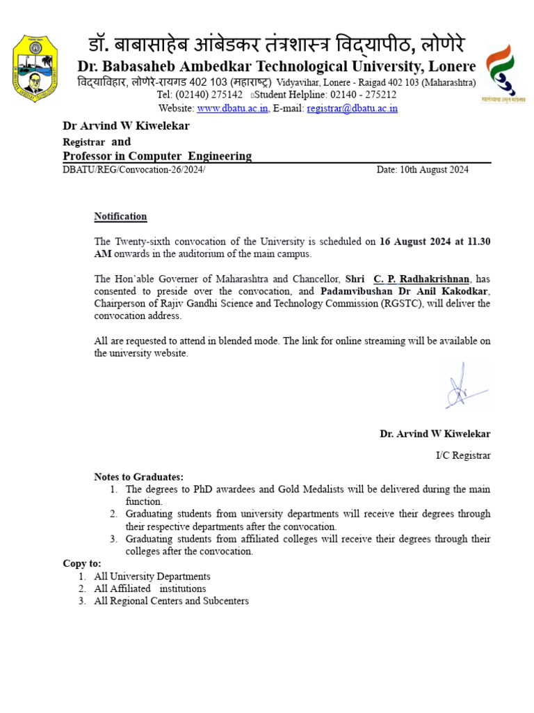 Convocation-Notification.docx | PDF