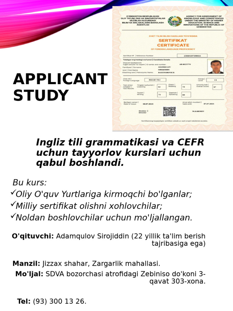 Applicant Study | PDF