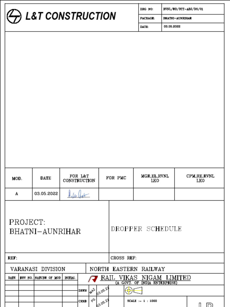 Dropper Schedule BTT-ARJ | PDF | Rail Infrastructure | Electricity