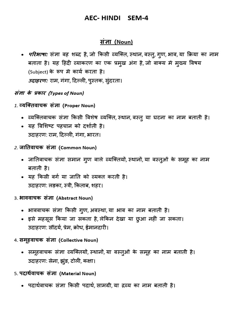 AEC HINDI Notes | PDF