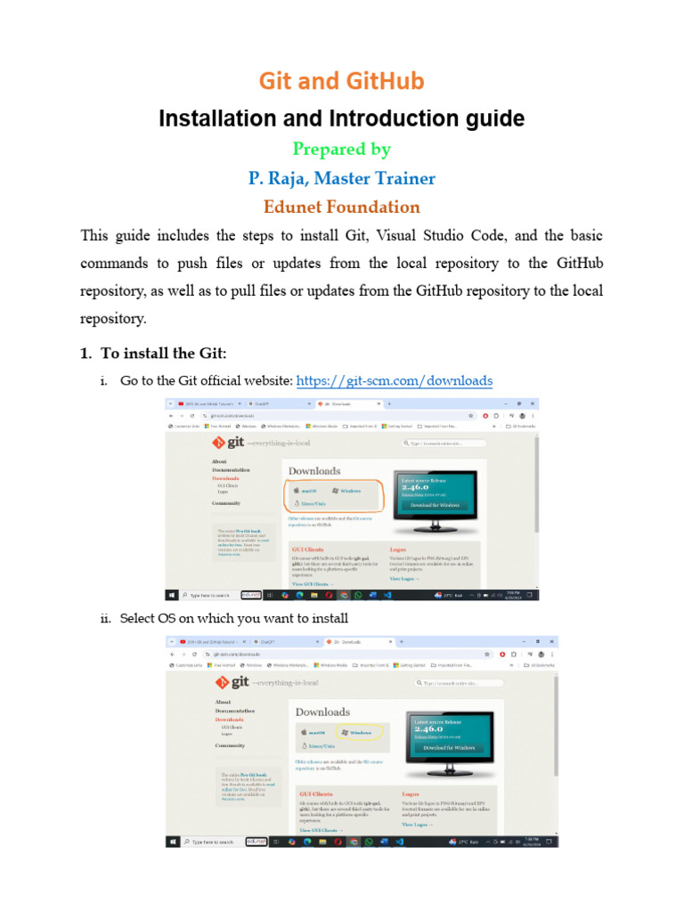 Git and GitHub guide.docx | PDF | Directory (Computing) | Computing Git and GitHub guide.docx | PDF | Directory (Computing) | Computing
