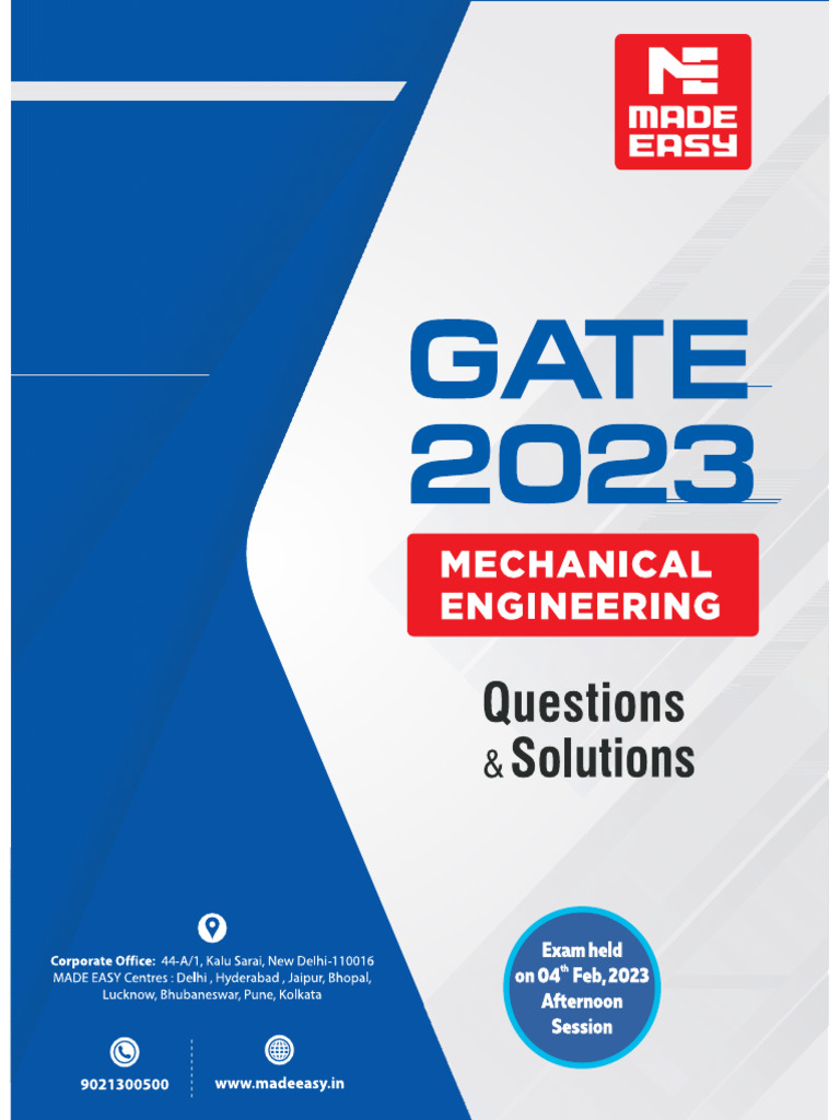 431ufrep ME GATE 2023 AN Revised-Sol | PDF