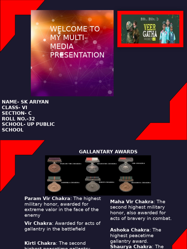 SK Ariyan Class-Vi Sec-C Roll No-32 PPT Presentation For Veergatha 4.0 From | PDF