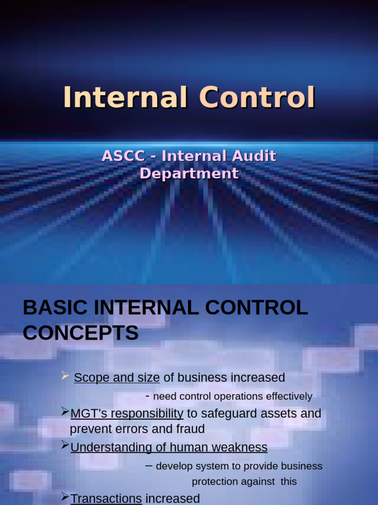 Internal Control MANCOM | PDF | Internal Control | Accounting