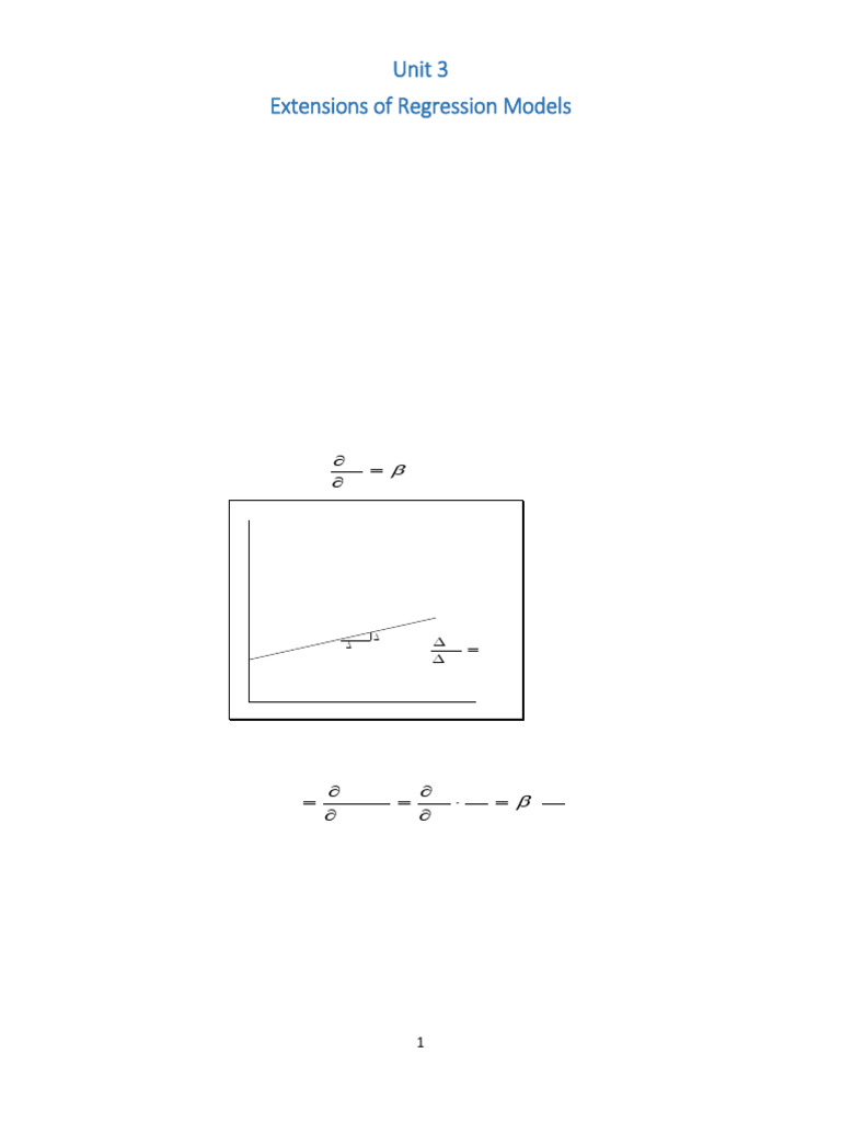 Extensions of Regression Models Unit 3 | PDF | Linear Regression | Dependent And Independent ...