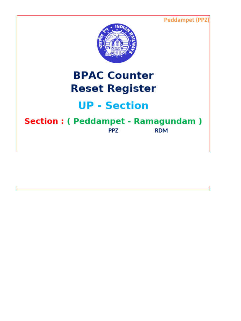 BPAC Reset Register | PDF