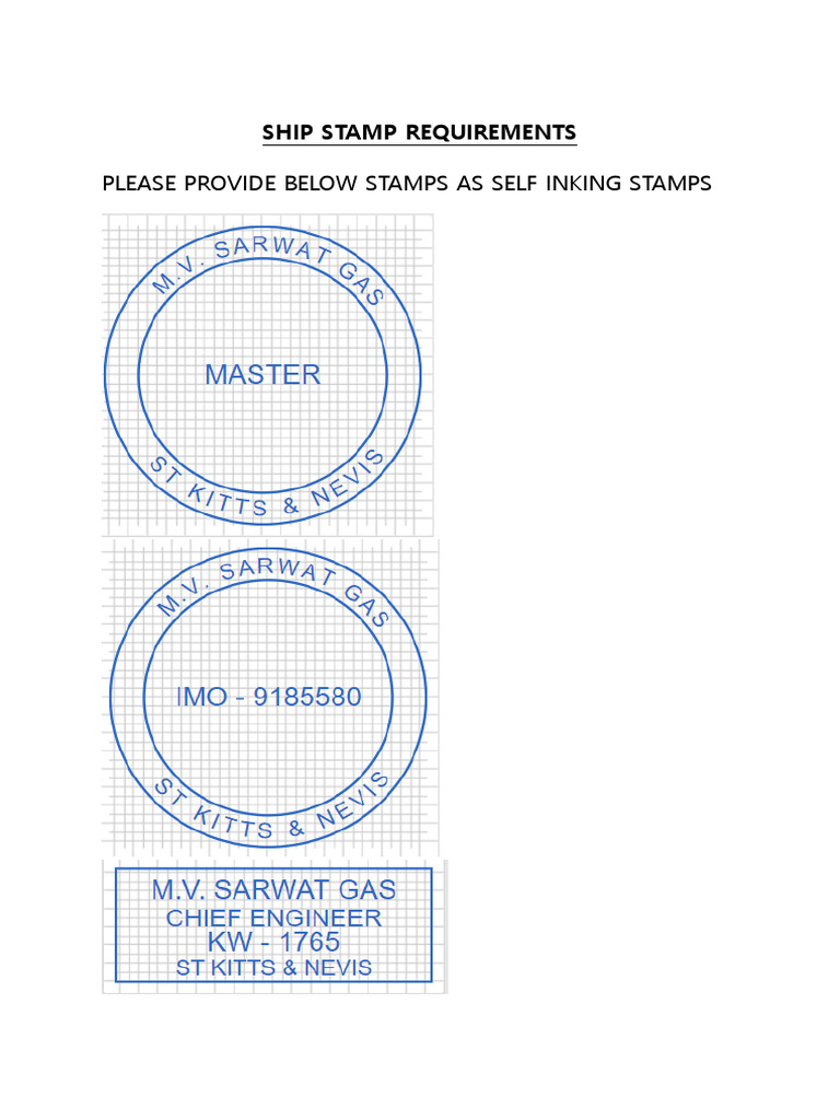 SHIP STAMP REQUIREMENT | PDF