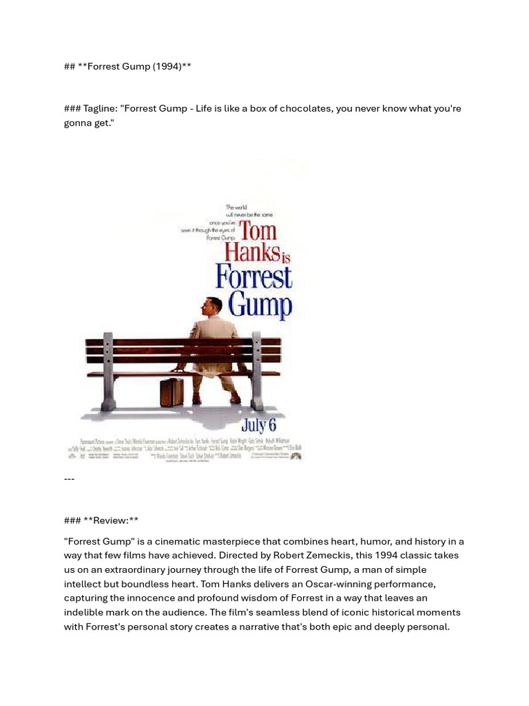 Forrest Gump | PDF