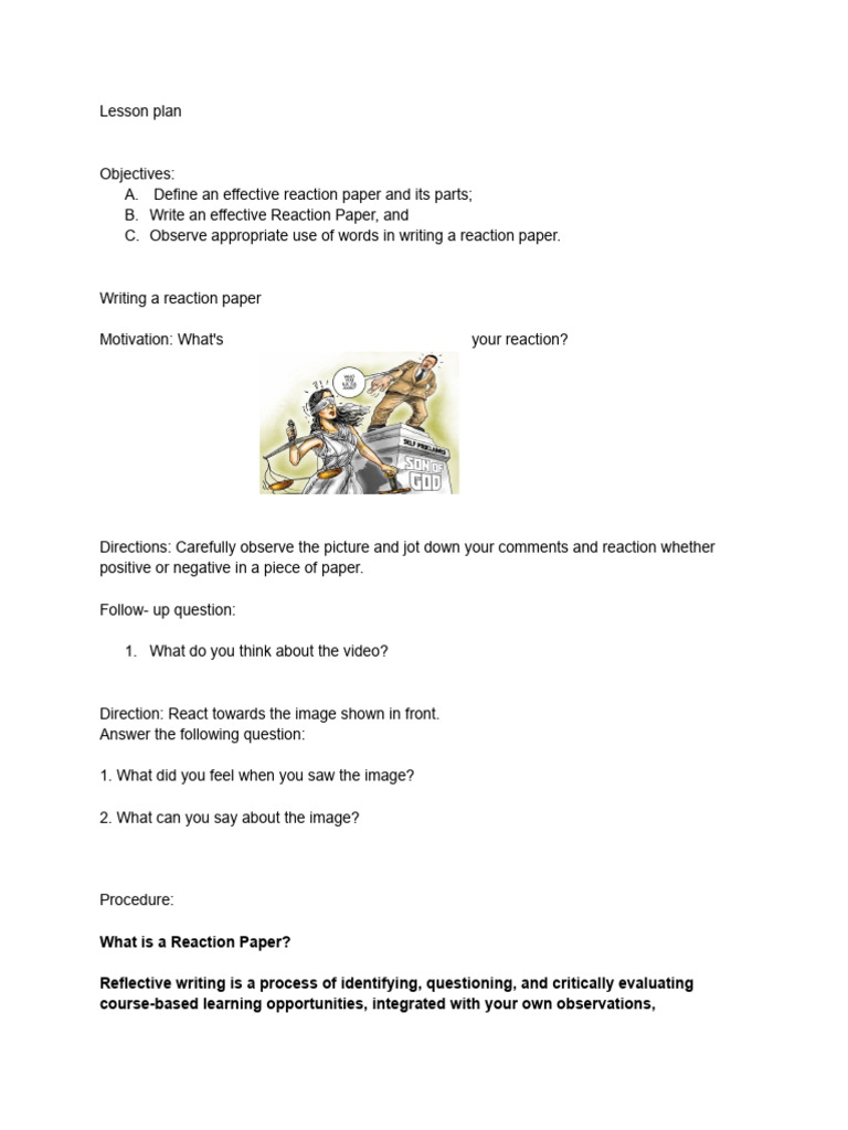 Lesson plan 6 | PDF | Critical Thinking | Image
