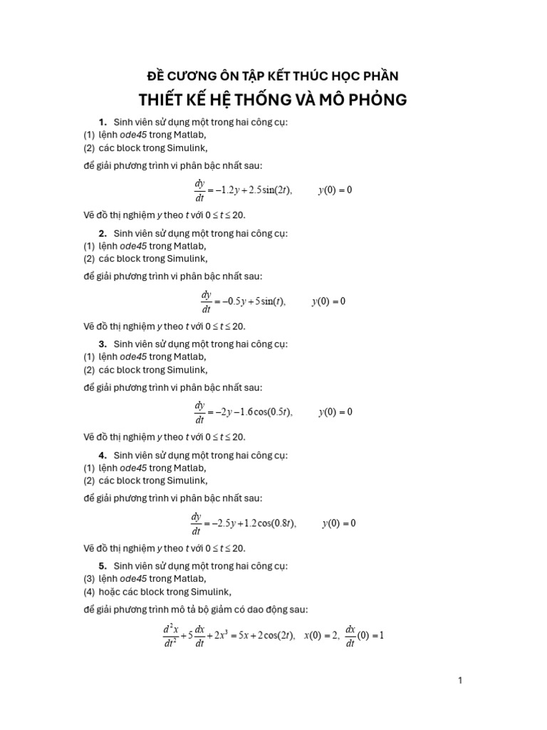 224 Đề Cương Ôn Tập Kết Thúc Học Phần TKHT&MP | PDF