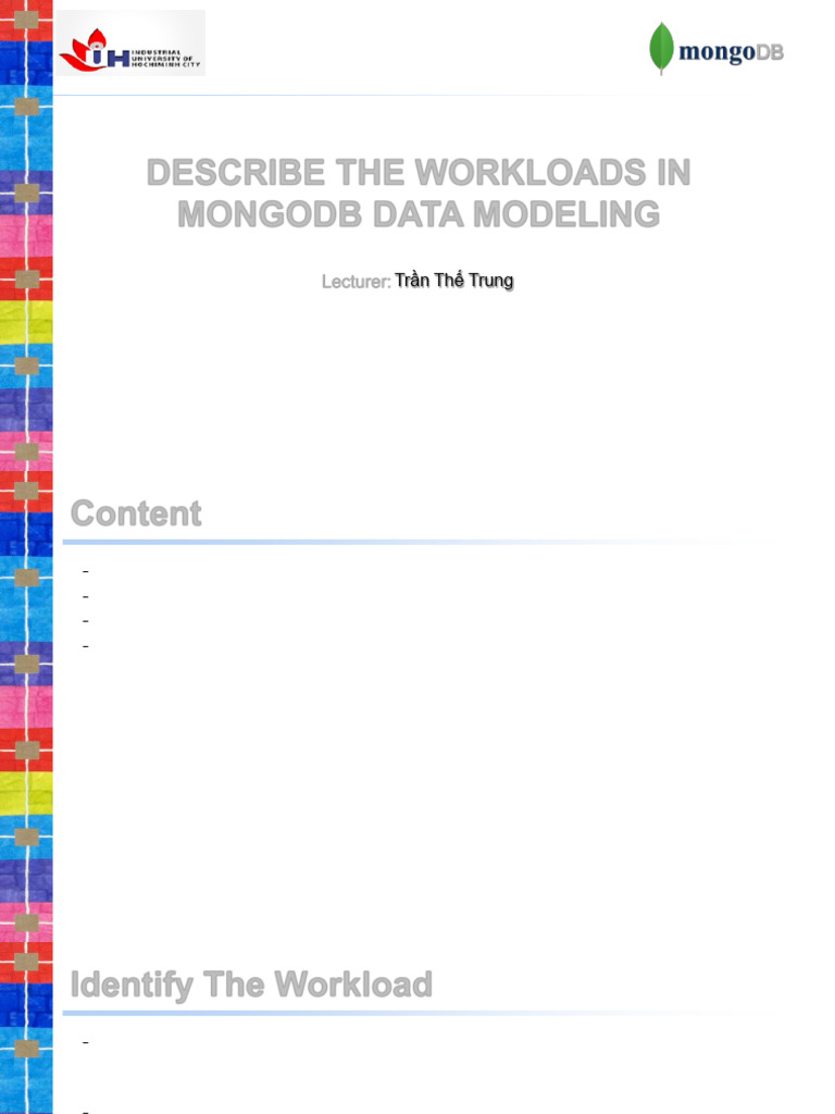 02 Chapter WorkLoads DataModeling Mongodb | PDF | Databases | Replication (Computing)