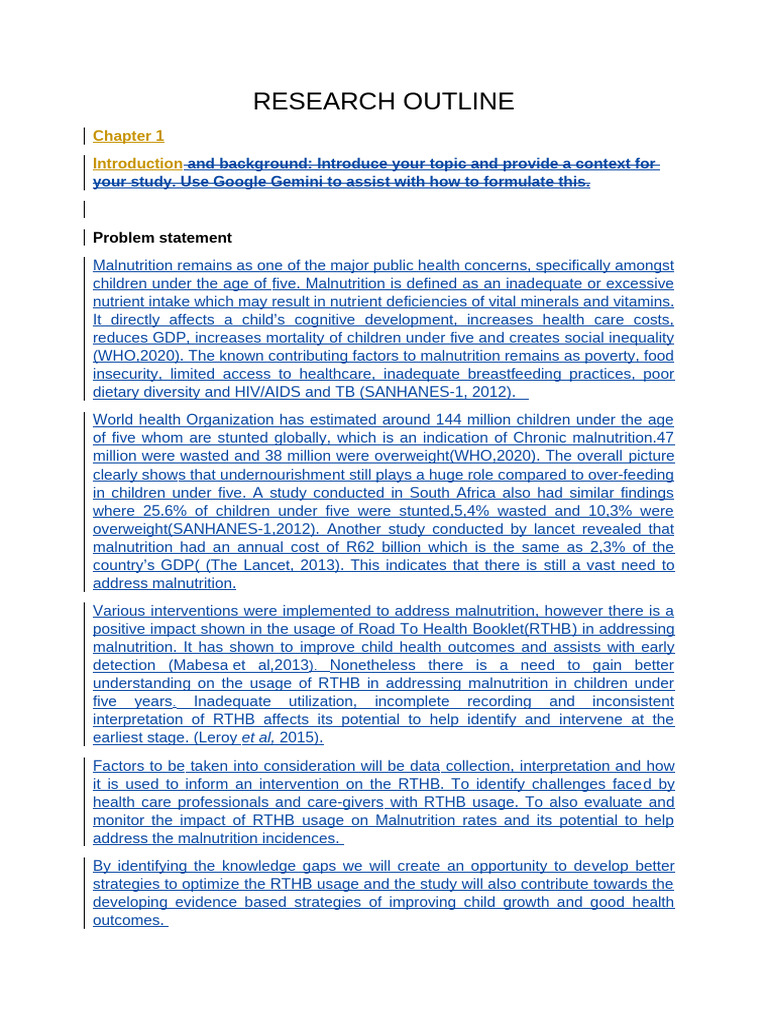The role of Road to Health Booklet in reducing malnutrition in children ...