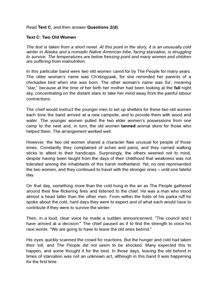 WS40 - Writer's Effect 5 Two Old Women | PDF