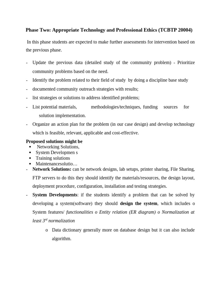 Appropriate Technology and Professional Ethics TCBTP 20004 Syllabus | PDF | Computer Network ...