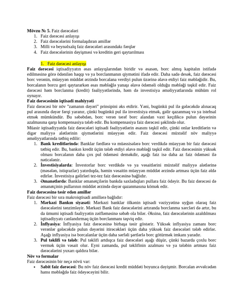 Kredit Sistemi M5 | PDF