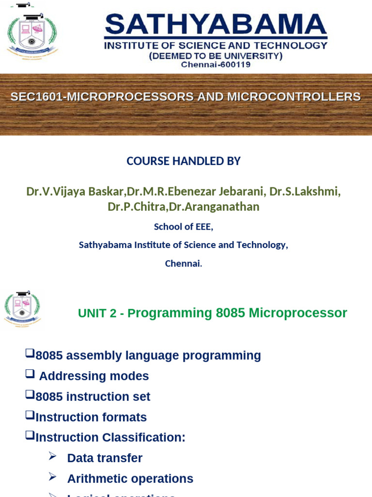 UNIT 2 8085 - Instructions | PDF | Assembly Language | Computer Engineering