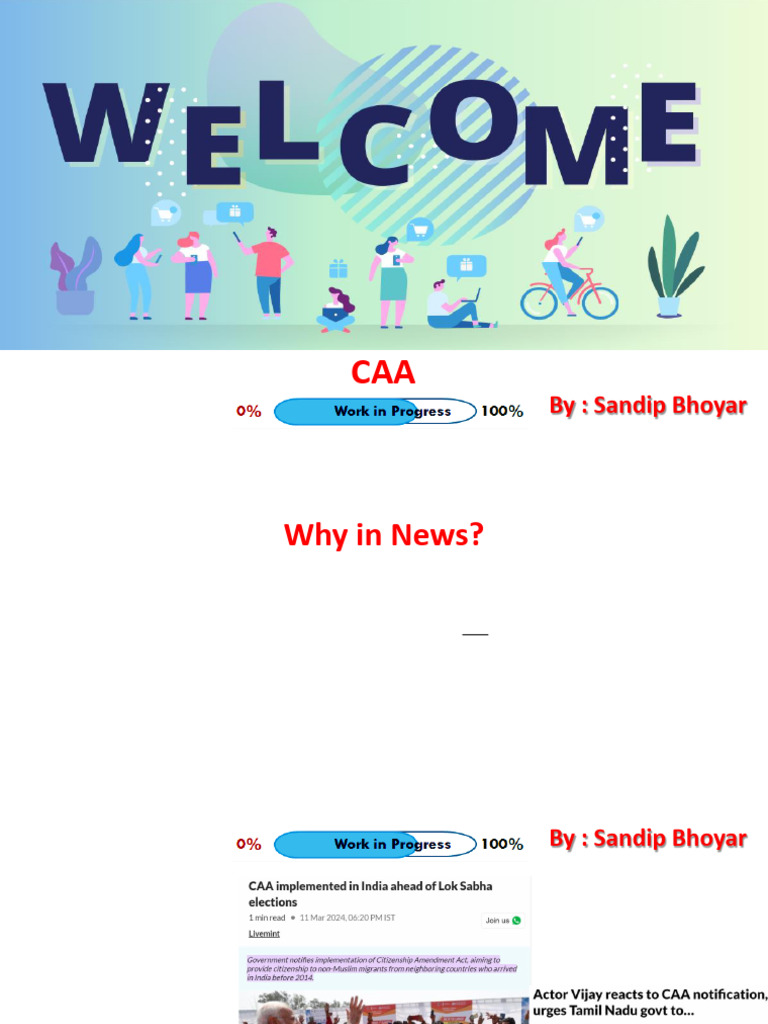 CAA | PDF | Nationality Law | Politics Of India