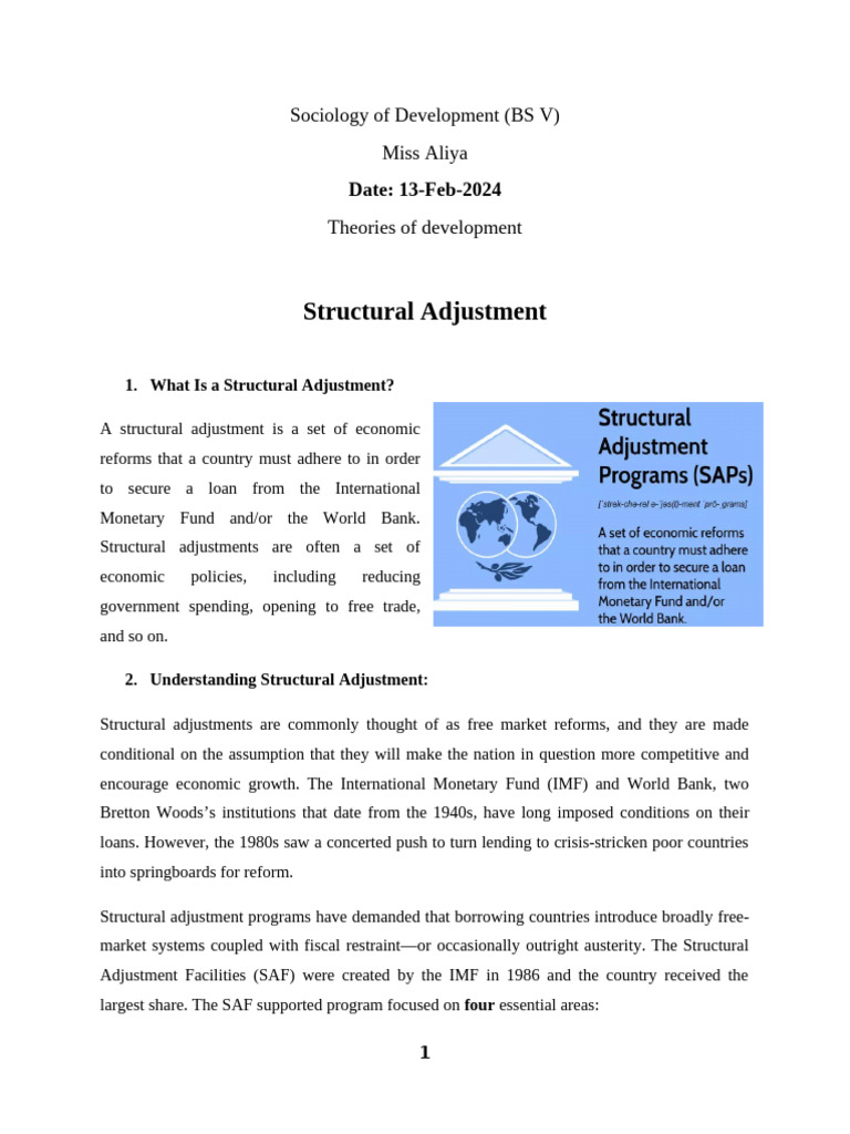 Lec# 6 Structural Adjustment | PDF | Structural Adjustment | Fiscal Policy
