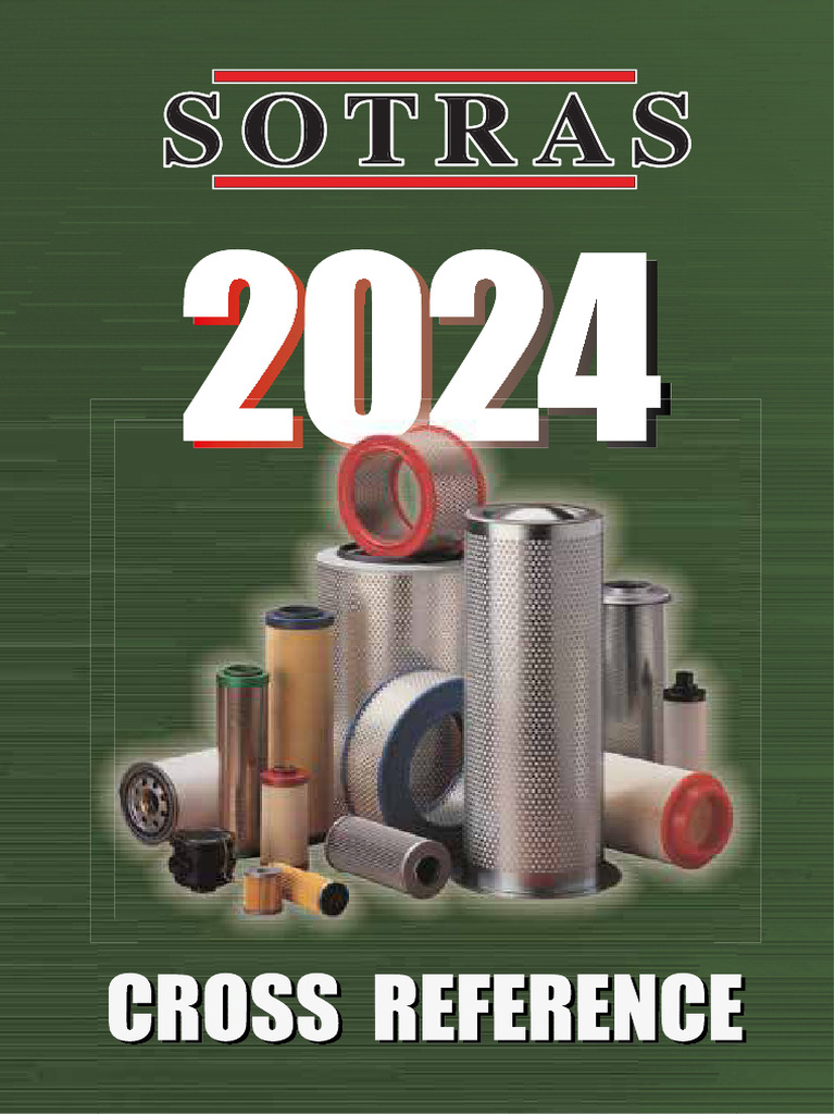SOTRAS Filter Cross Reference 2024 | PDF | Gas Technologies | Gases