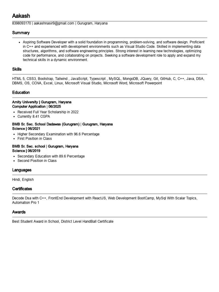 My Resume | PDF