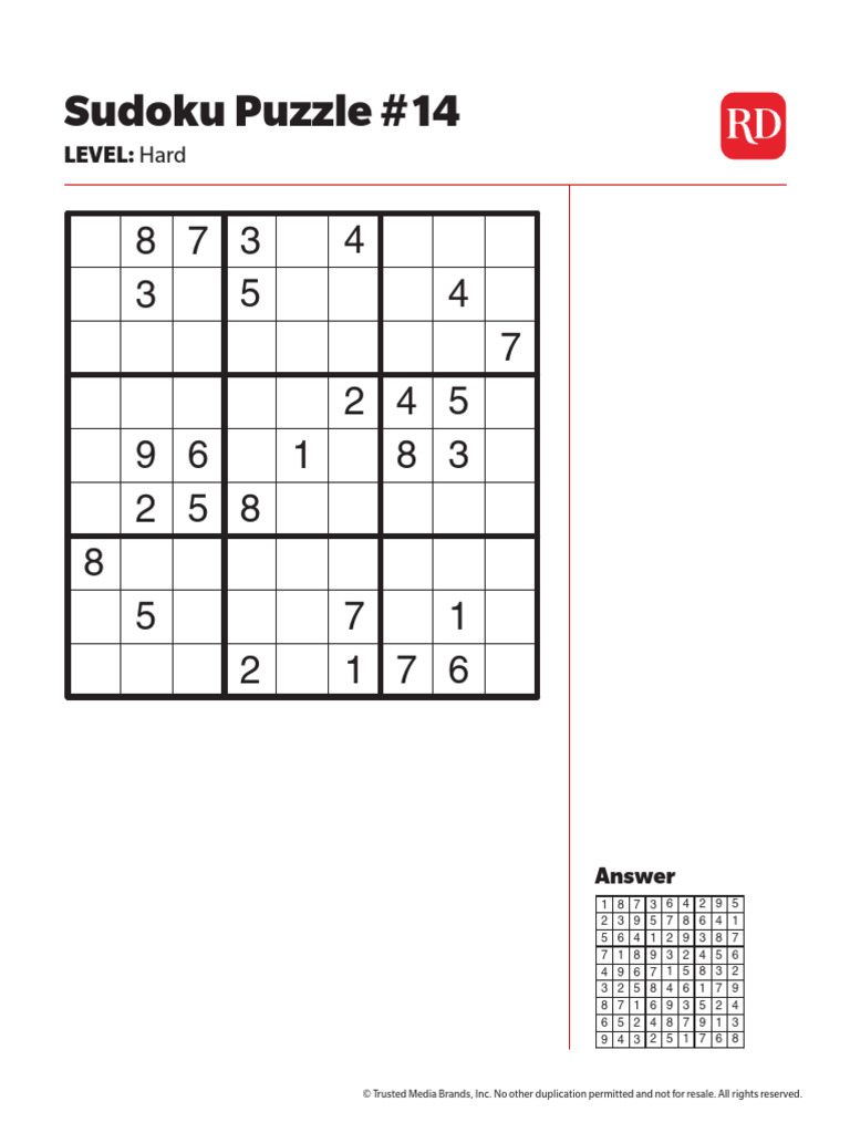 Sudoku Puzzle 14 | PDF