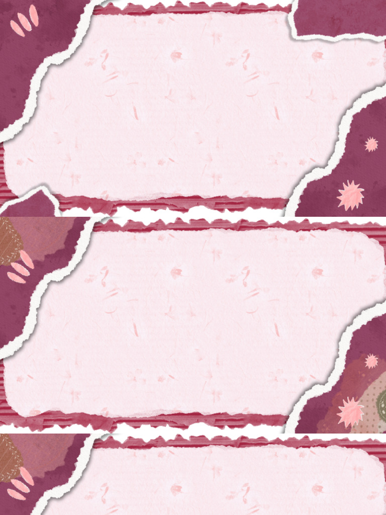 Pink Maroon Torn Paper Watercolor Presentation | PDF
