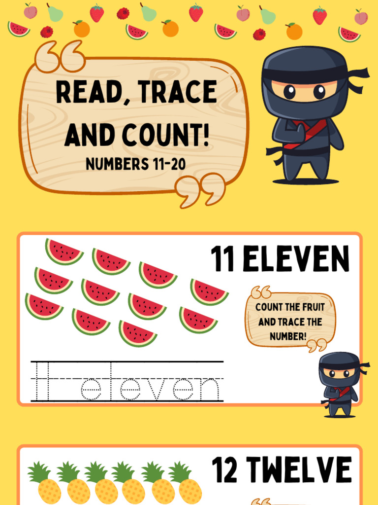 Counting and Tracing Numbers 11-20 | PDF