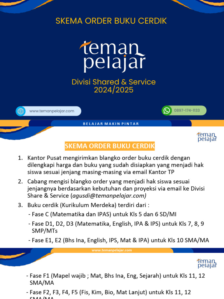 Skema Order Buku Cerdik TP 2024 | PDF