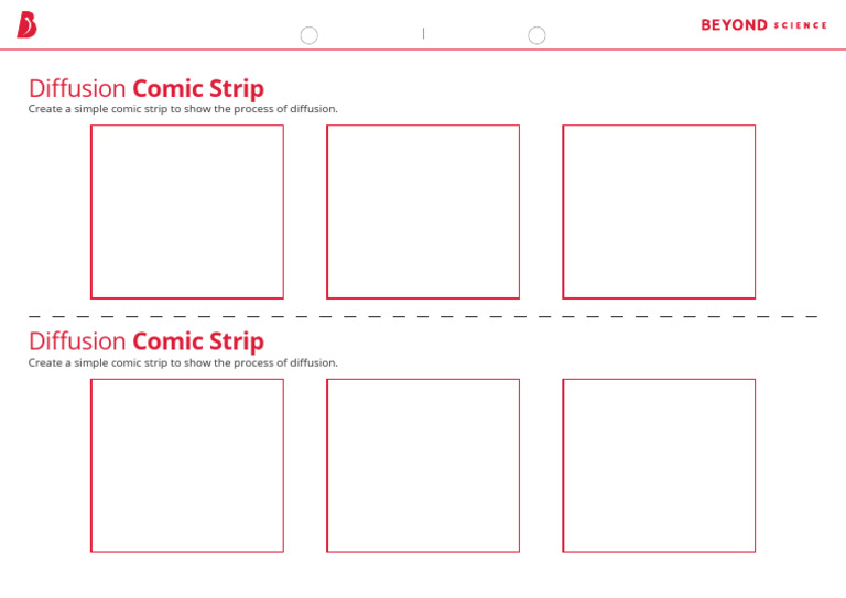 Diffusion Comic Strip Template Worksheet | PDF