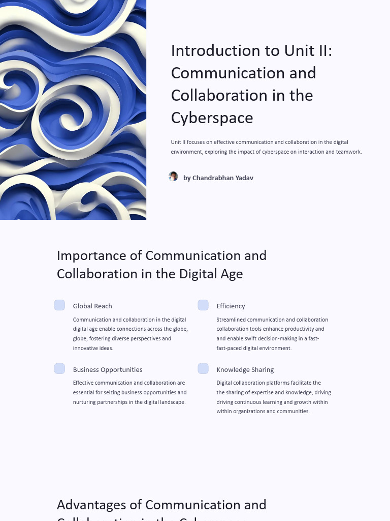 Effective Communication in Cyberspace | PDF | Communication | Collaboration