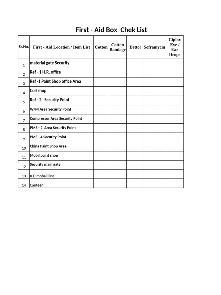 Checklist Fire Hydrant | PDF